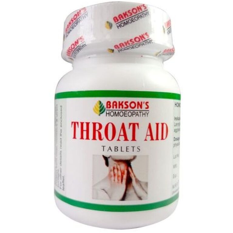 Bakson Throat Aid Tablets (75tab) – Bhavani Homoeo Health Care